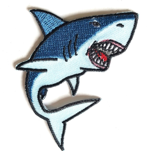 Accessories | Shark Patch Iron On Animal Badge Great White Diy | Poshmark